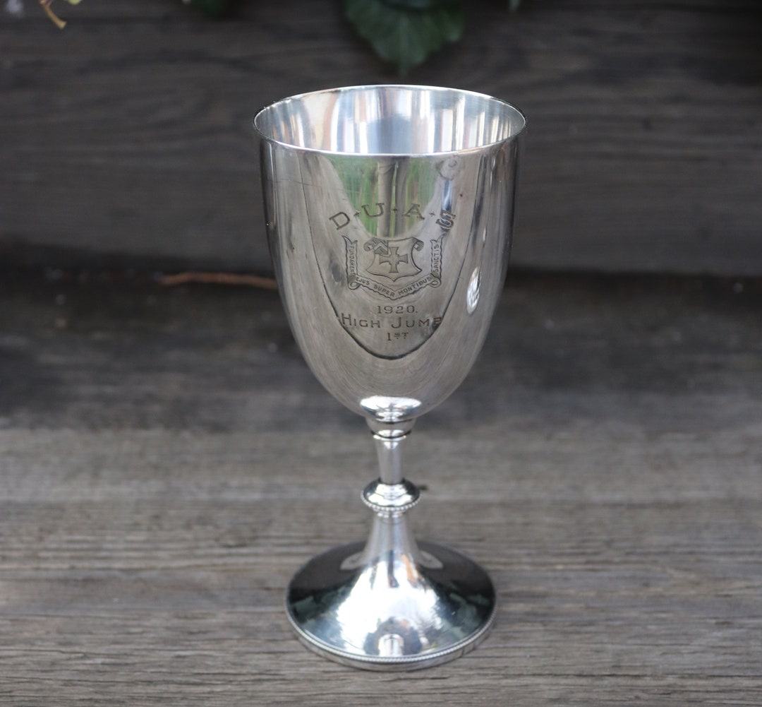 Antique High Jump Trophy, Silver Plated 20th - Etsy
