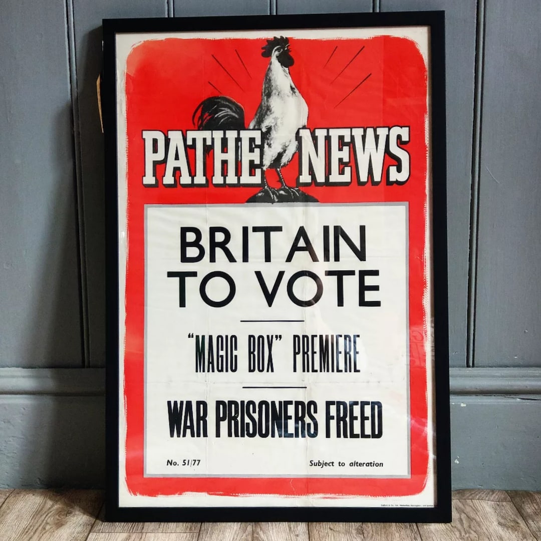 Pathe News Theatre Poster (britian to Vote) SOLD! - Etsy