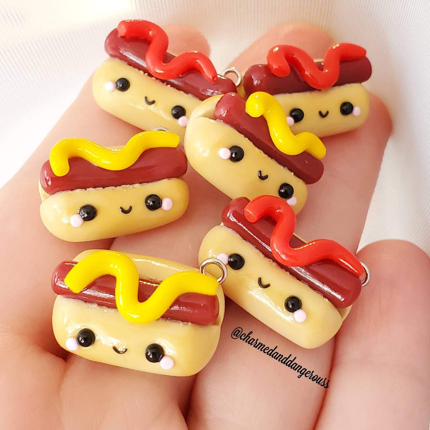 Kawaii Hot Dog Charm