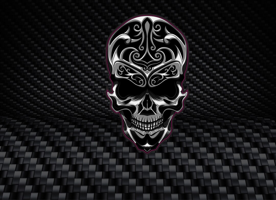 Floral Skull Sticker, Ideal for Motorcycle Panels Laptops or Ipads - Etsy