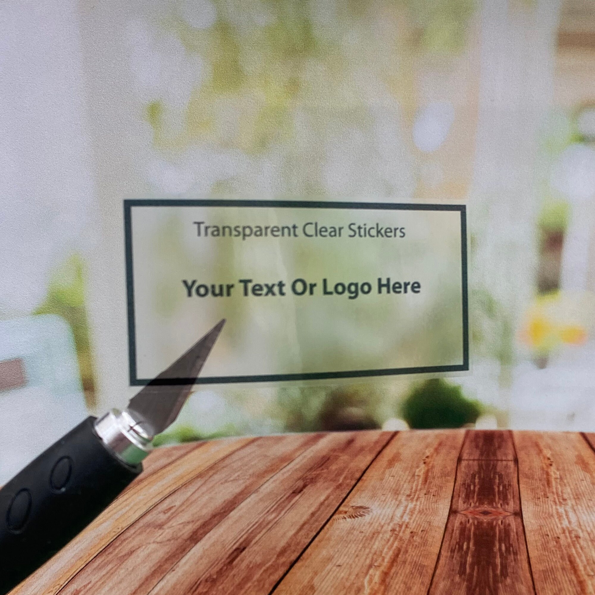 50 Personalised Transparent Stickers Custom Made Clear Vinyl - Etsy