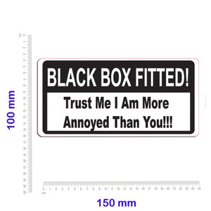 Black Box Fitted Sticker Young Driver Van Car Bike Truck Black Box ...
