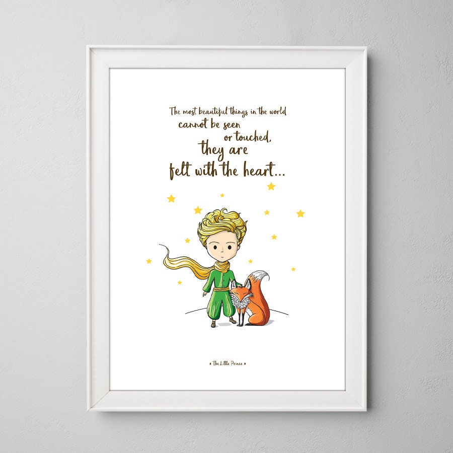 The Little Prince Poster Illustrations Typography Wall | Etsy