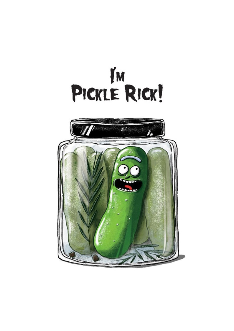 Pickle Rick Poster Rick Illustration Rick and Morty Movie - Etsy