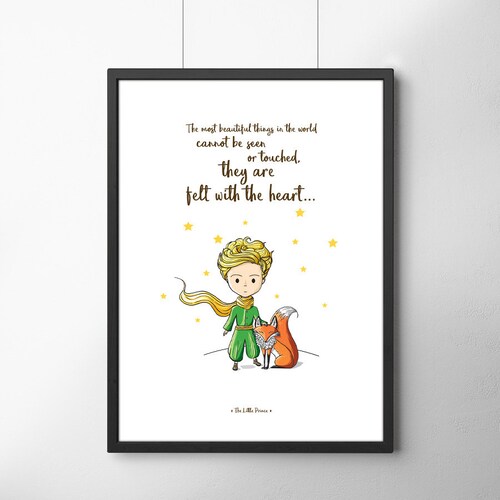 The Little Prince Poster Illustrations Typography Wall - Etsy