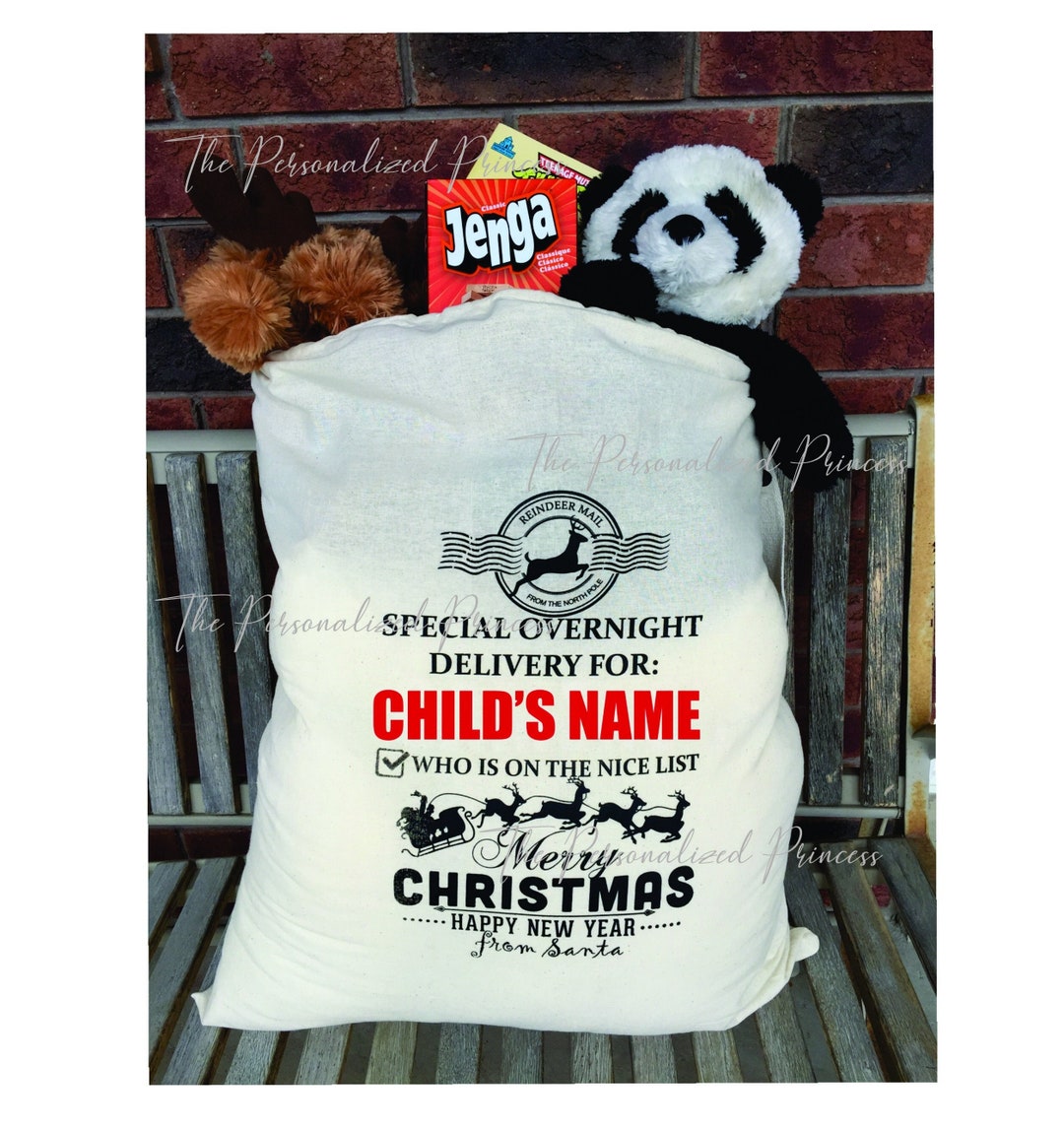 Santa Sack Custom Santa Sacks Christmas Sacks Holiday - Etsy