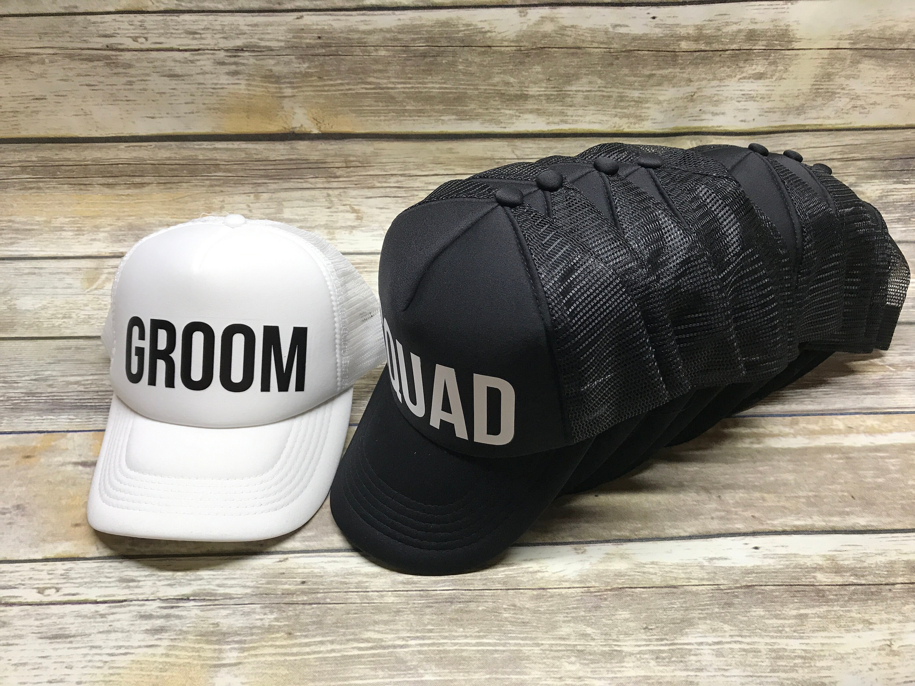 Groom Hats, Squad Hats, Bachelor Hats, Trucker Hat, Custom Hat, Bridal ...