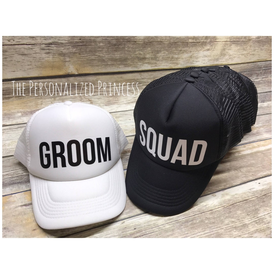 Groom Hats, Squad Hats, Bachelor Hats, Trucker Hat, Custom Hat, Bridal ...