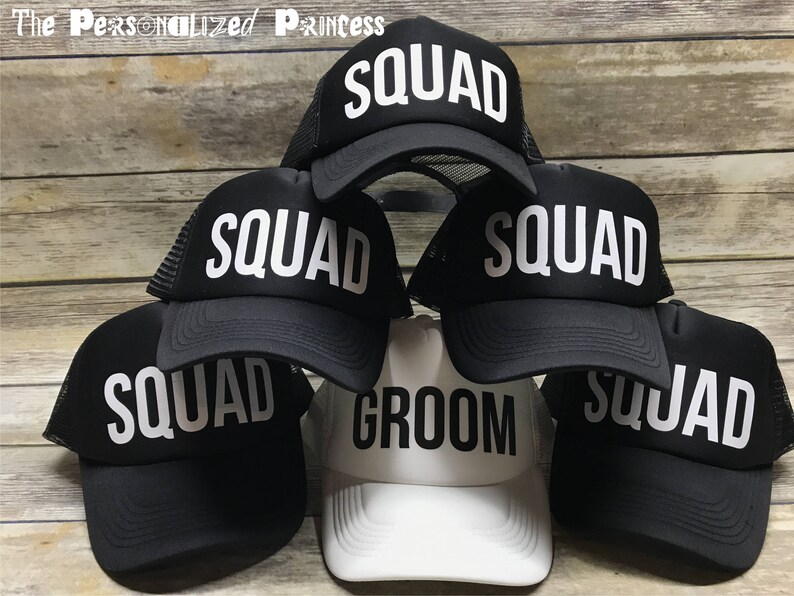 Groom Hats, Squad Hats, Bachelor Hats, Trucker Hat, Custom Hat, Bridal ...