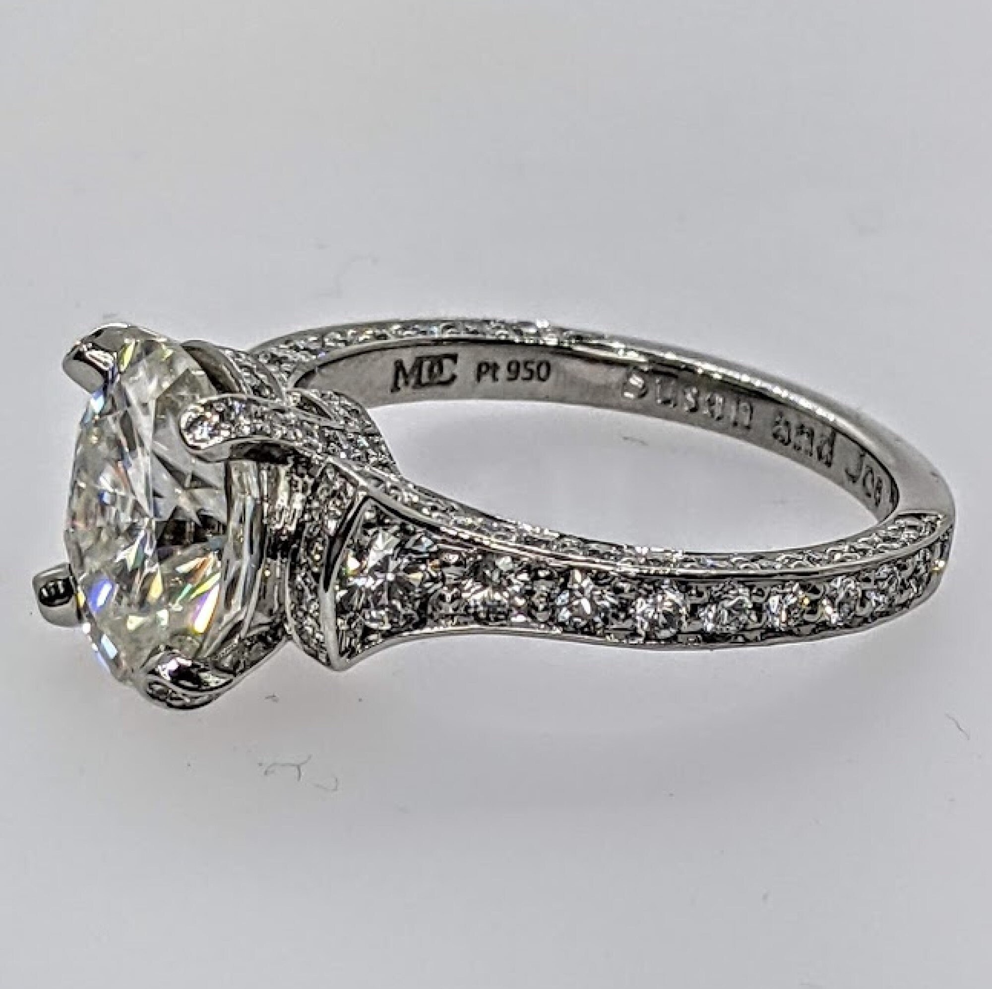 Large Oval Diamond Graduated Engagement Ring 3 Carat Lab Grown - Etsy