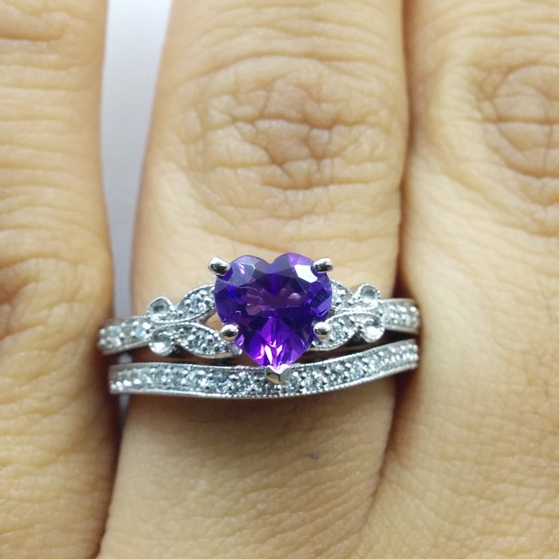 Amethyst Bridal Set - Etsy