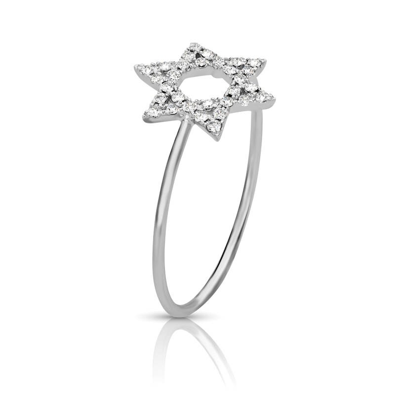 Petite Star Diamond Ring Star of David - Etsy