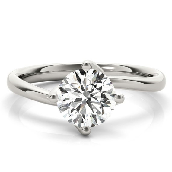 Anillo De Compromiso De Diamante Solitario Brillante, 58% OFF