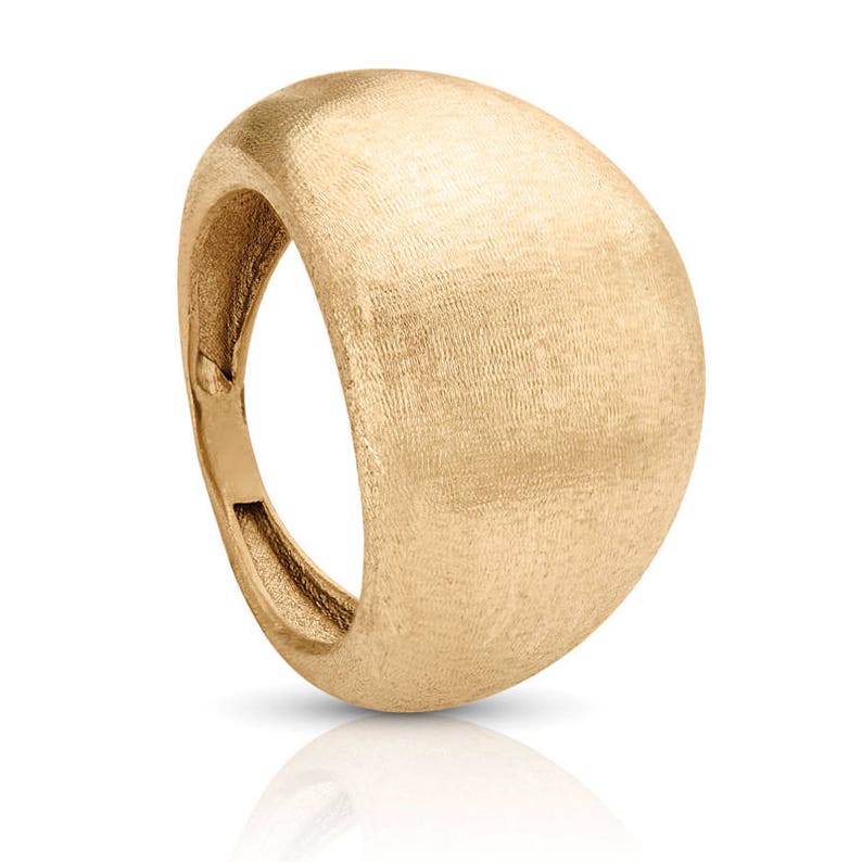 Wide Tapered Dome European Ring in Gold Fashion Ring Avant - Etsy