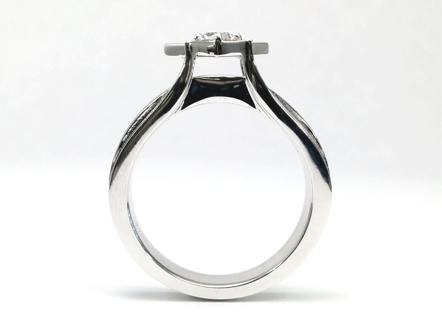 Amethyst & Diamond Star Bridge Engagement Ring in 14K White - Etsy