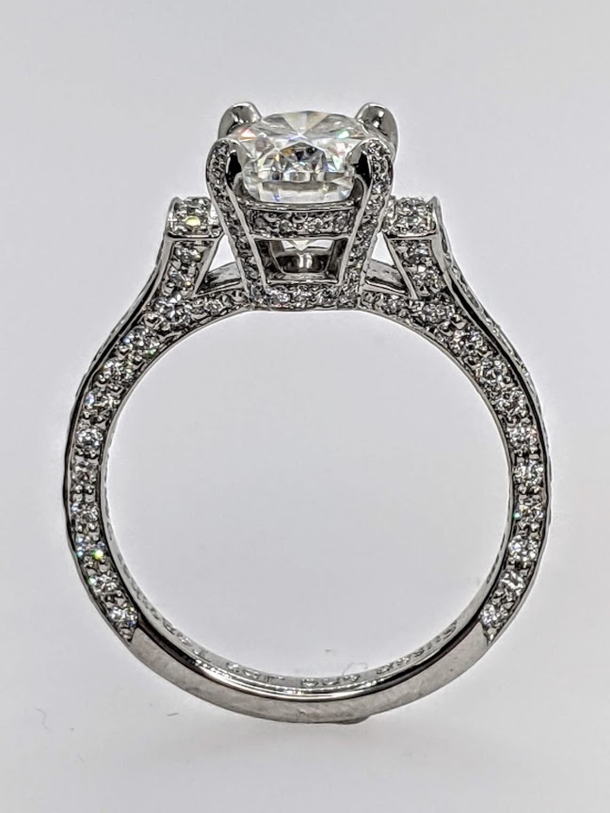 Large Oval Diamond Graduated Engagement Ring 3 Carat Lab Grown - Etsy