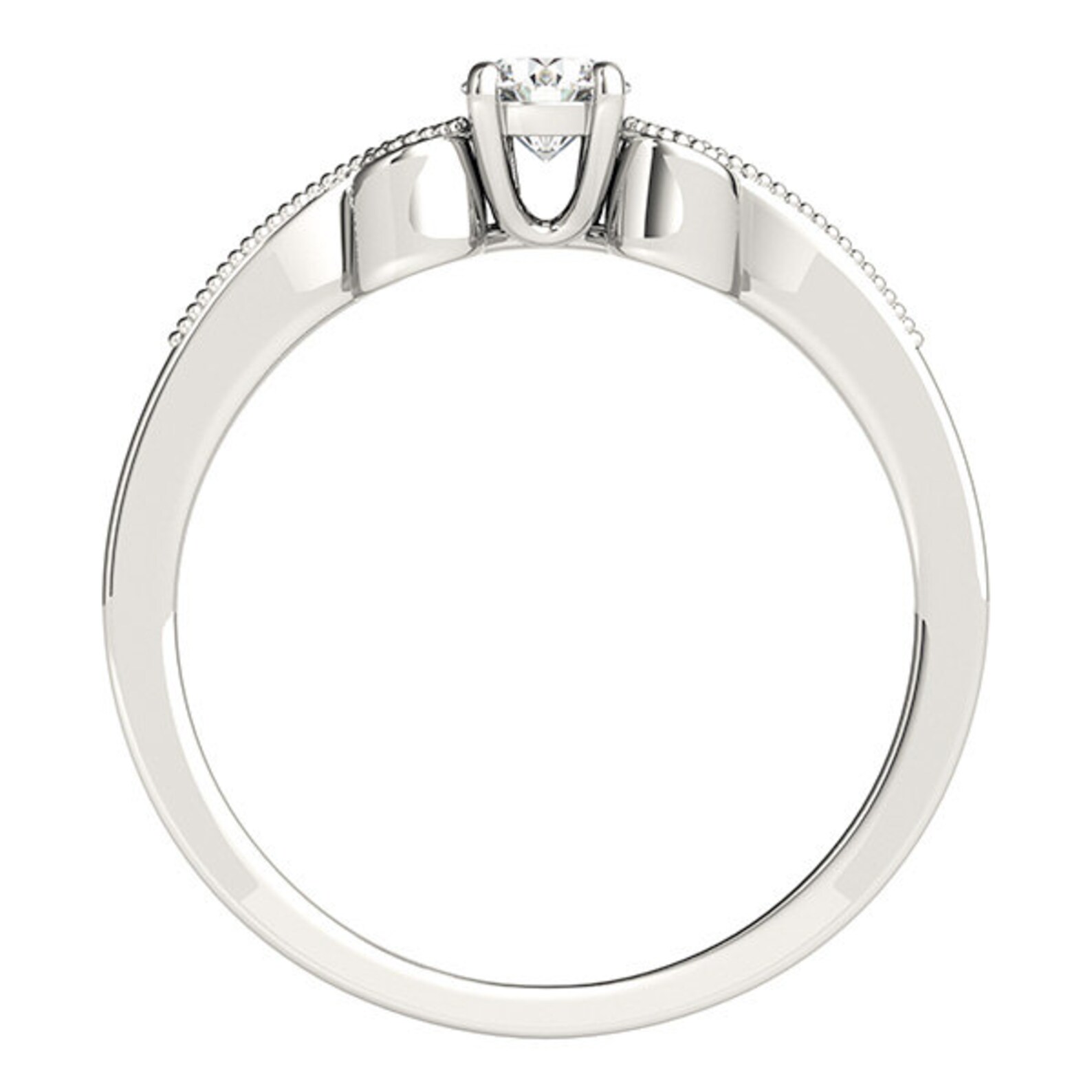 Vintage Duo Milligrain Diamond Promise Ring - Etsy