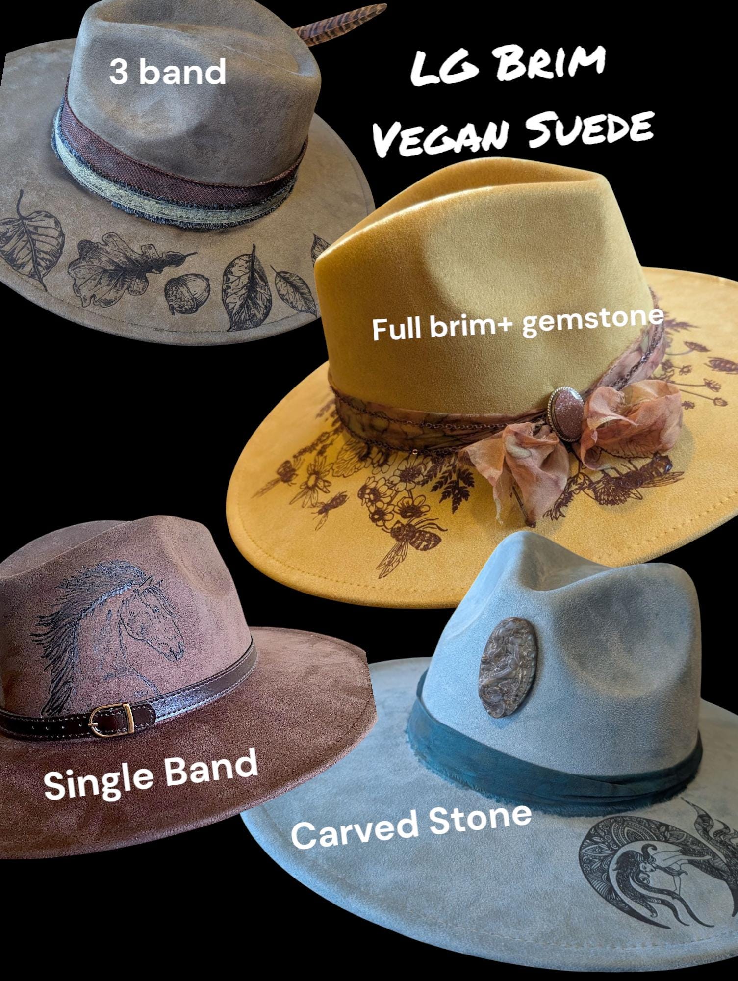 Custom Hand Burned Hat , Pyrography Hats , Bohemian Hat, Fashion Hats ...
