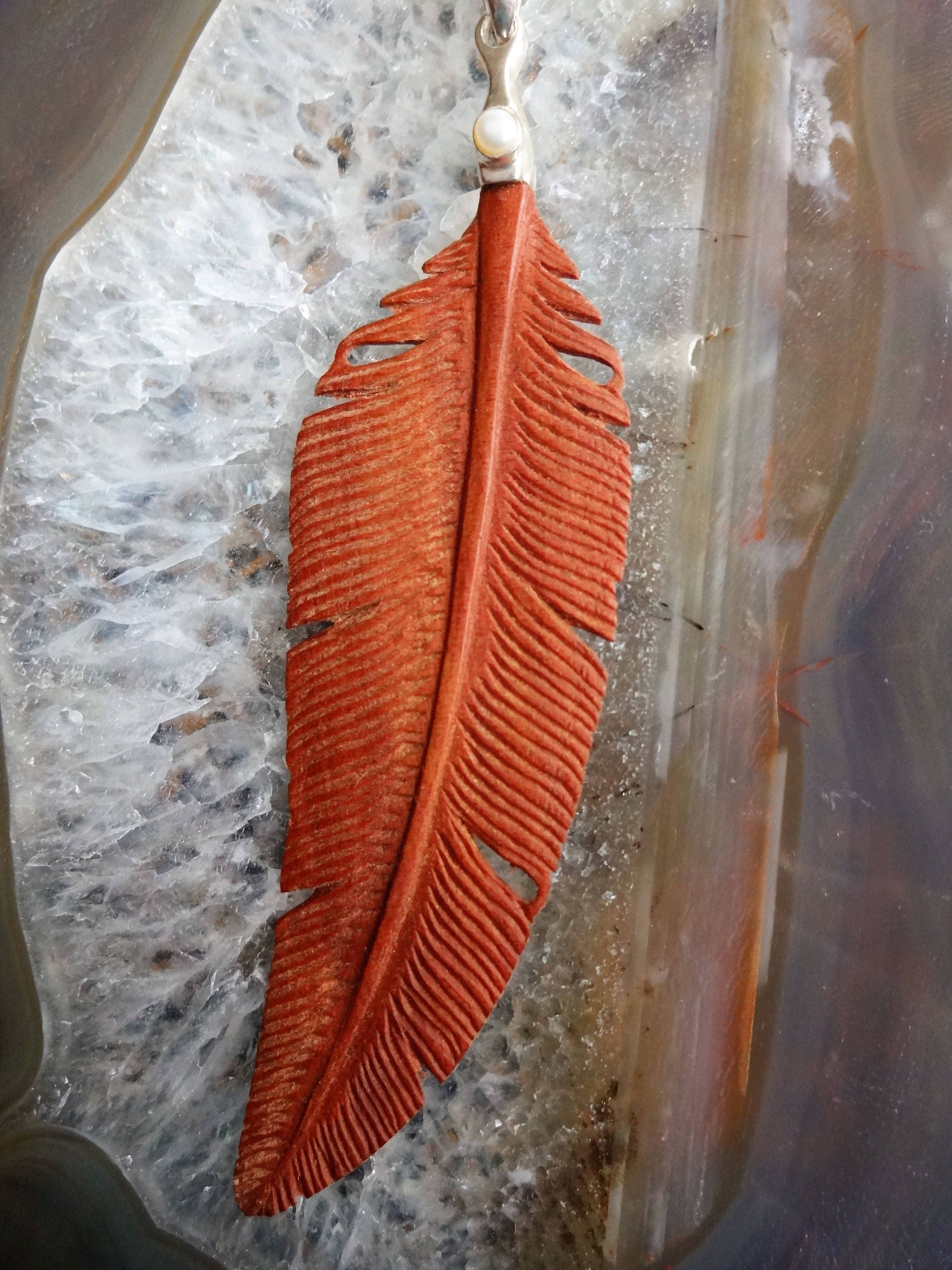 Carved Bone Feather/ Bone Pendant/ Feather Pendant / Boho - Etsy