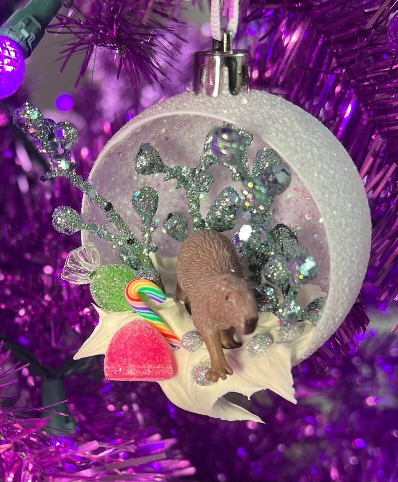 Capybara Christmas Ornament Terrarium - Etsy