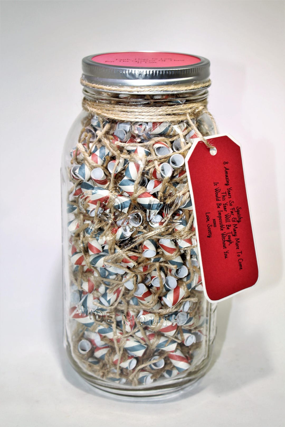 365 Message Filled Mason Jar DEPLOYMENT personalized Wish Jar - Etsy