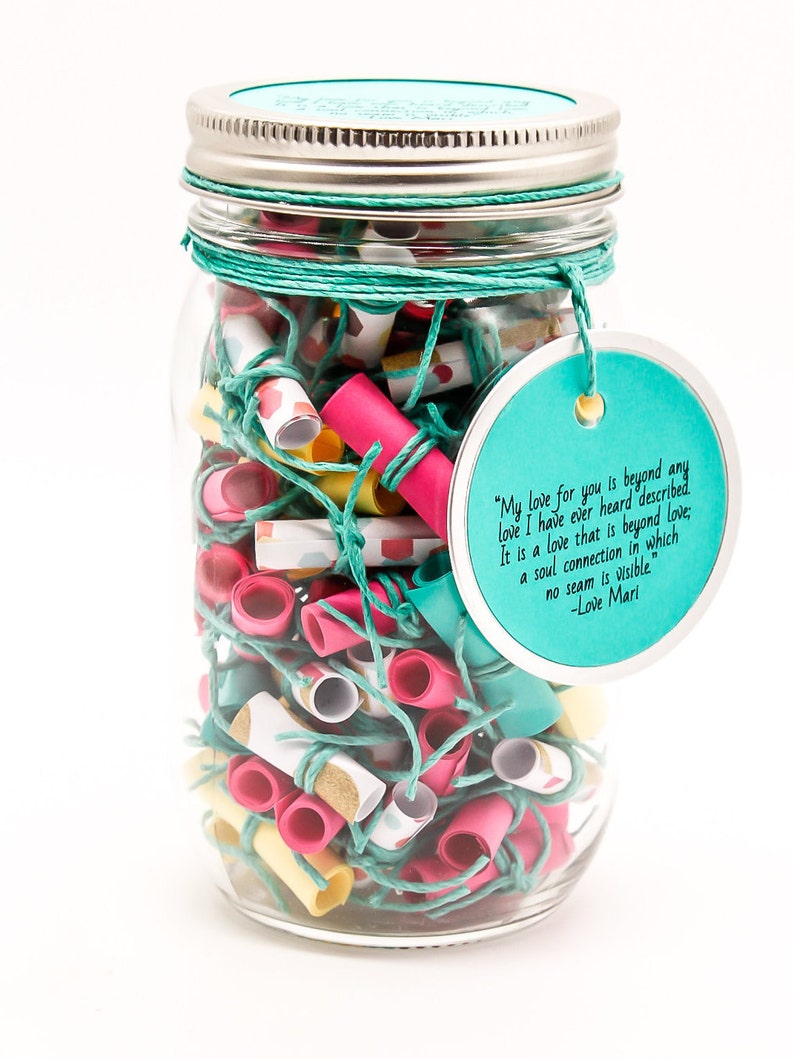 Message Filled Mason Jar Wish Jar Teacher Appreciation | Etsy