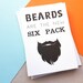 Funny Beard Birthday Card Hipster Birthday Beard Gift Six | Etsy