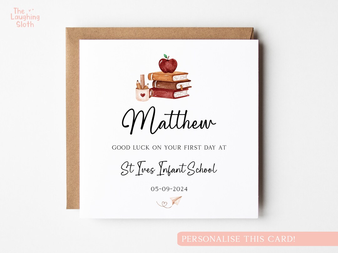 Good Luck at Primary School Card, Personalised Good Luck New School ...