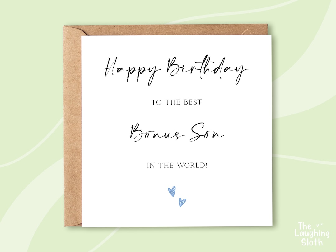 Best Bonus Son Birthday Card, Worlds Best Bonus Son Birthday ...