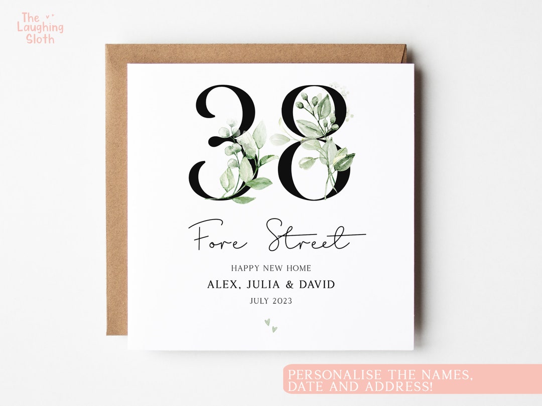 Personalised New Home Card, Personalised Happy New Home Card, Friend ...