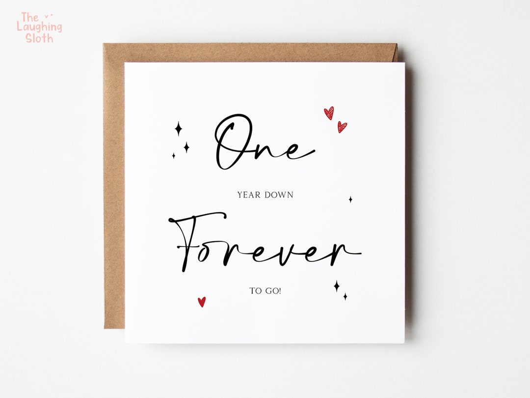 1st Anniversary Card, 1 Year Together Card, 1st Anniversary Card ...