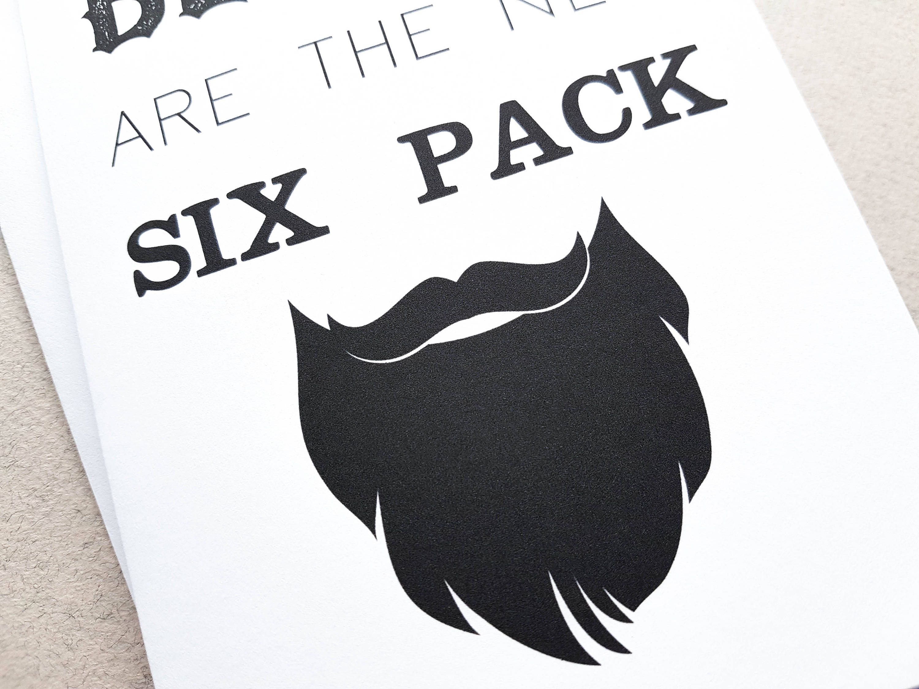 Funny Beard Birthday Card Hipster Birthday Beard Gift Six | Etsy