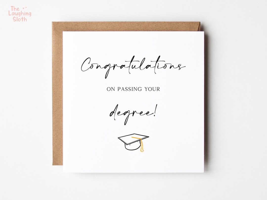Congratulations on Your Degree Results Card, Exam Pass Card ...