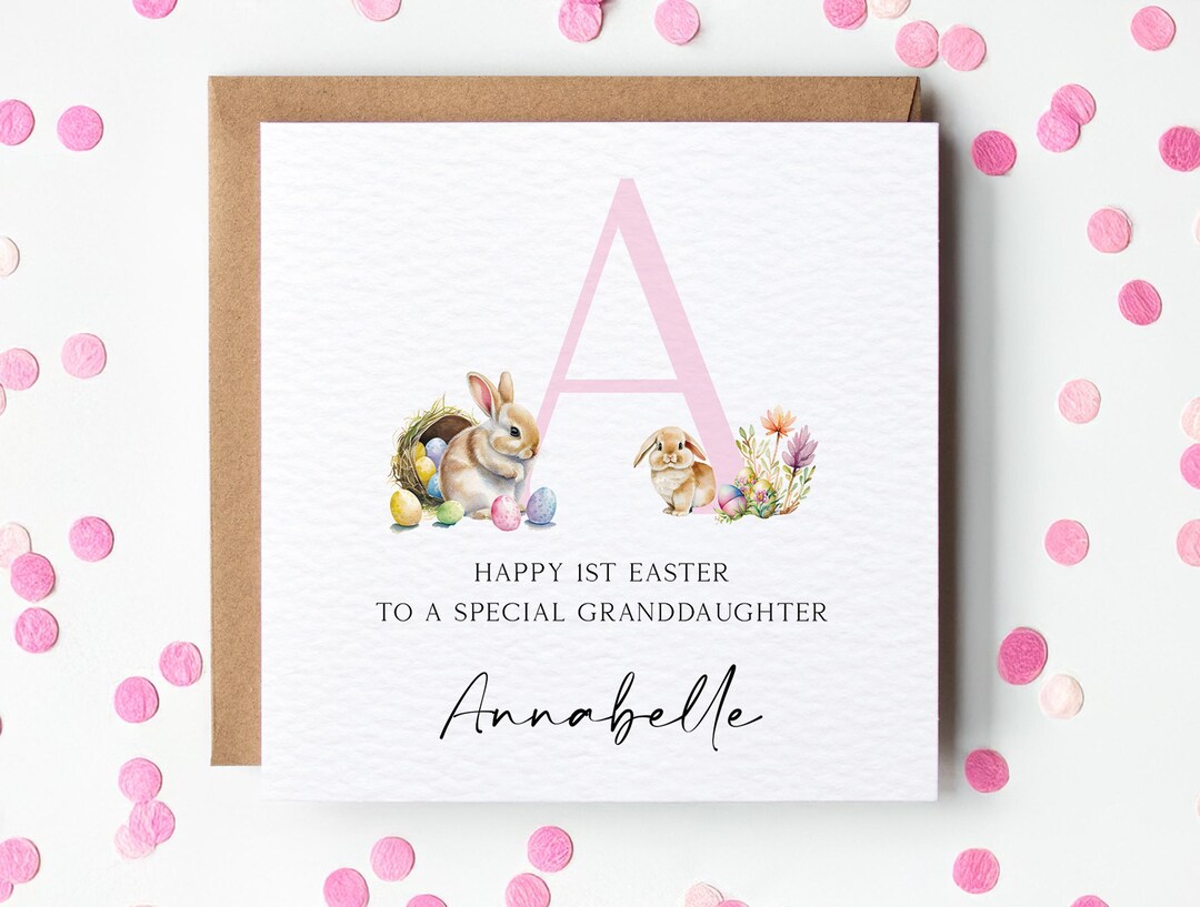 Personalised Granddaughter First Easter Card, Personalised Easter Card ...