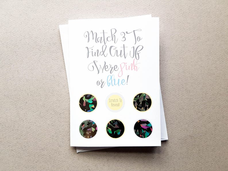 Scratch Off Gender Reveal Cards It's A Boy It's A | Etsy