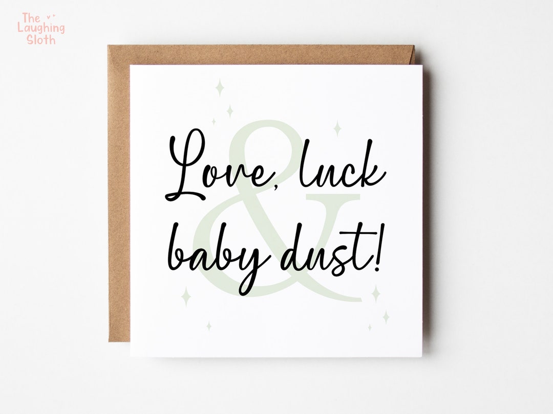 IVF Good Luck Card, TTC Good Luck Card, Good Luck Baby Dust Card, Good ...