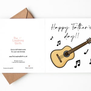Guitar Father's Day Card, Musician Father's Day Card, Guitar Card ...
