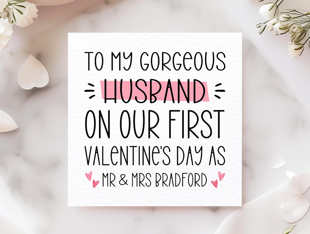 First Valentine's Day Married, Husband 1st Valentines Card, First ...