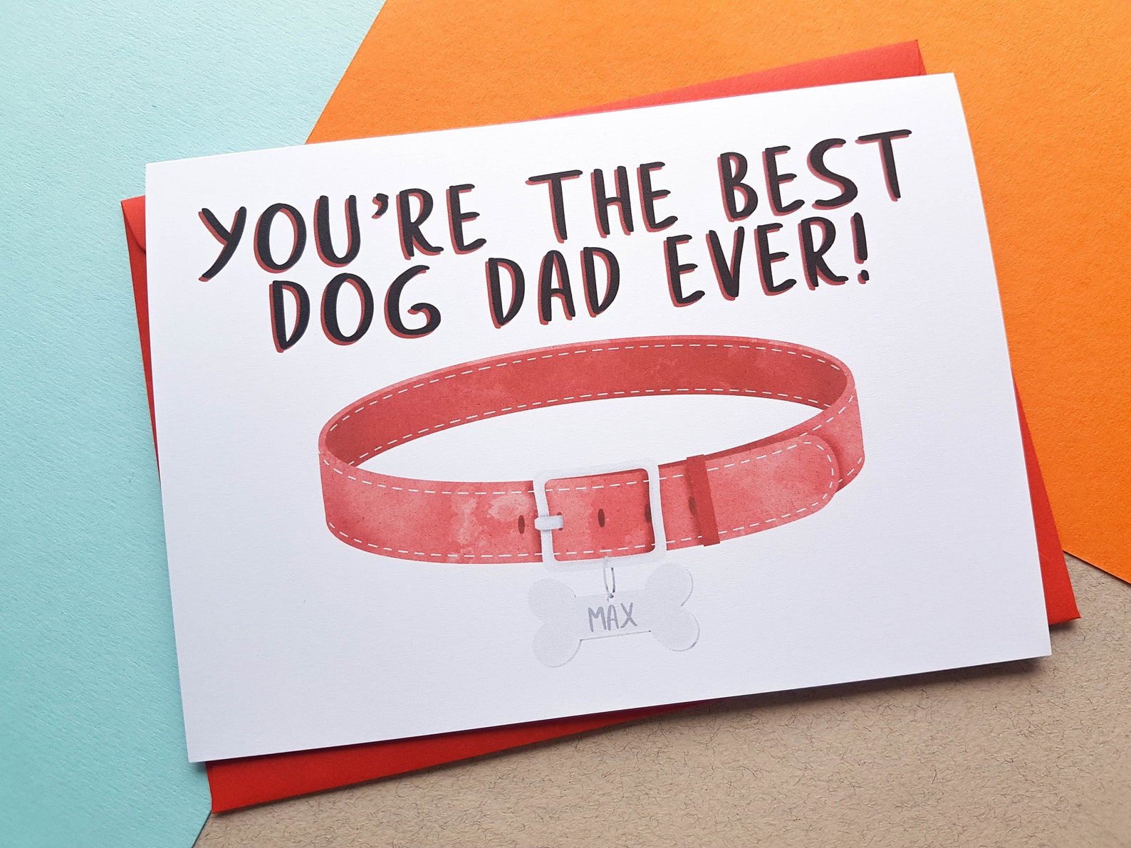 Personalised Dog Dad Father's Day Card Dog Dad Card | Etsy