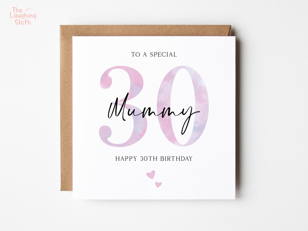 30th Birthday Card for Mummy, Mummy 30th Birthday Card, 30th Birthday ...