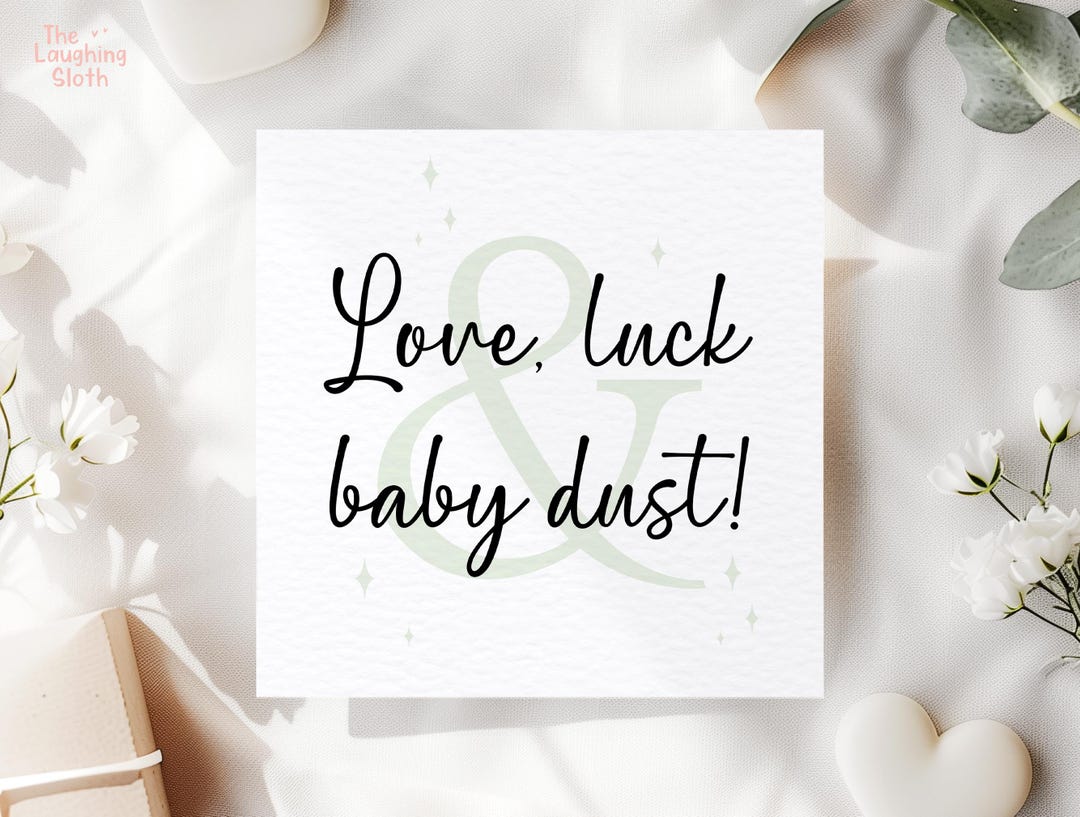 IVF Good Luck Card, TTC Good Luck Card, Good Luck Baby Dust Card, Good ...
