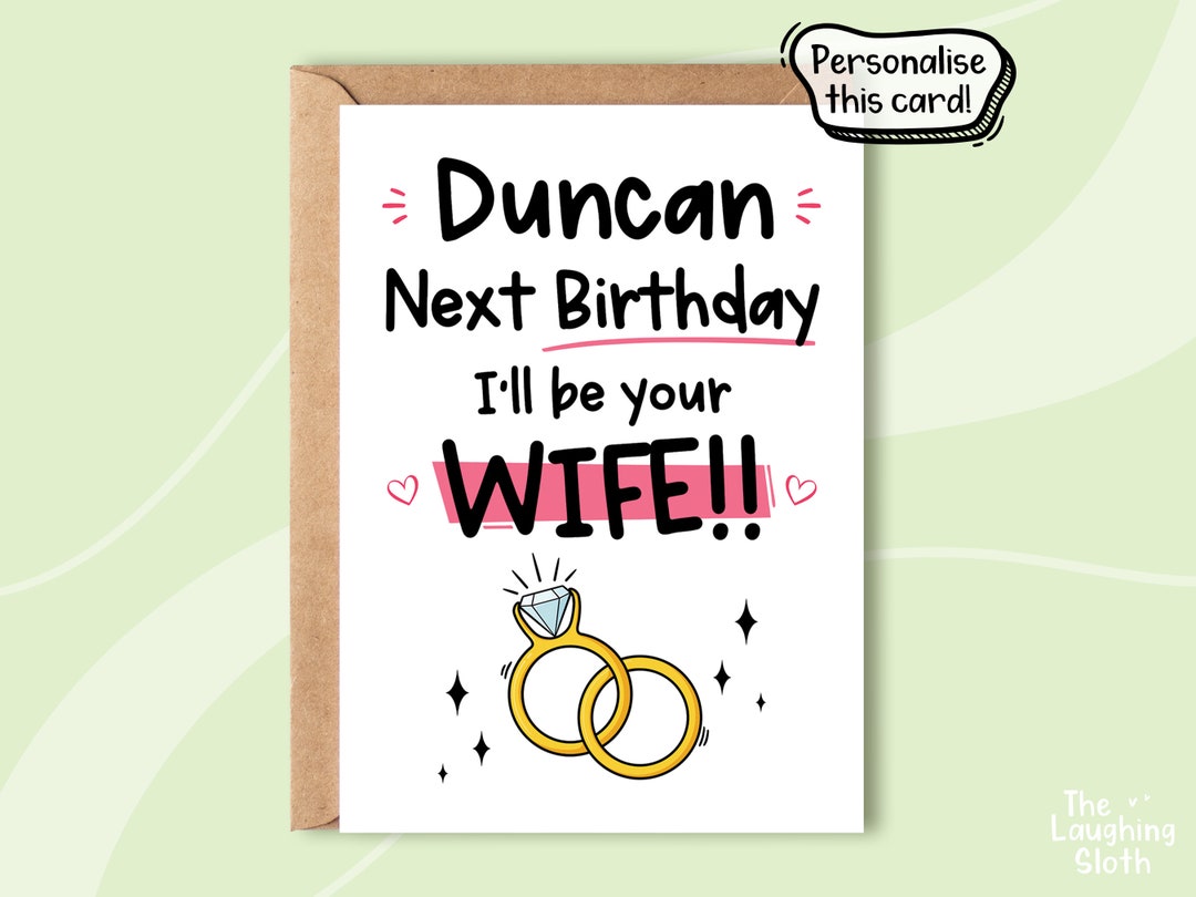 Personalised Fiance Birthday Card, Male Fiance Card, Birthday Card for ...
