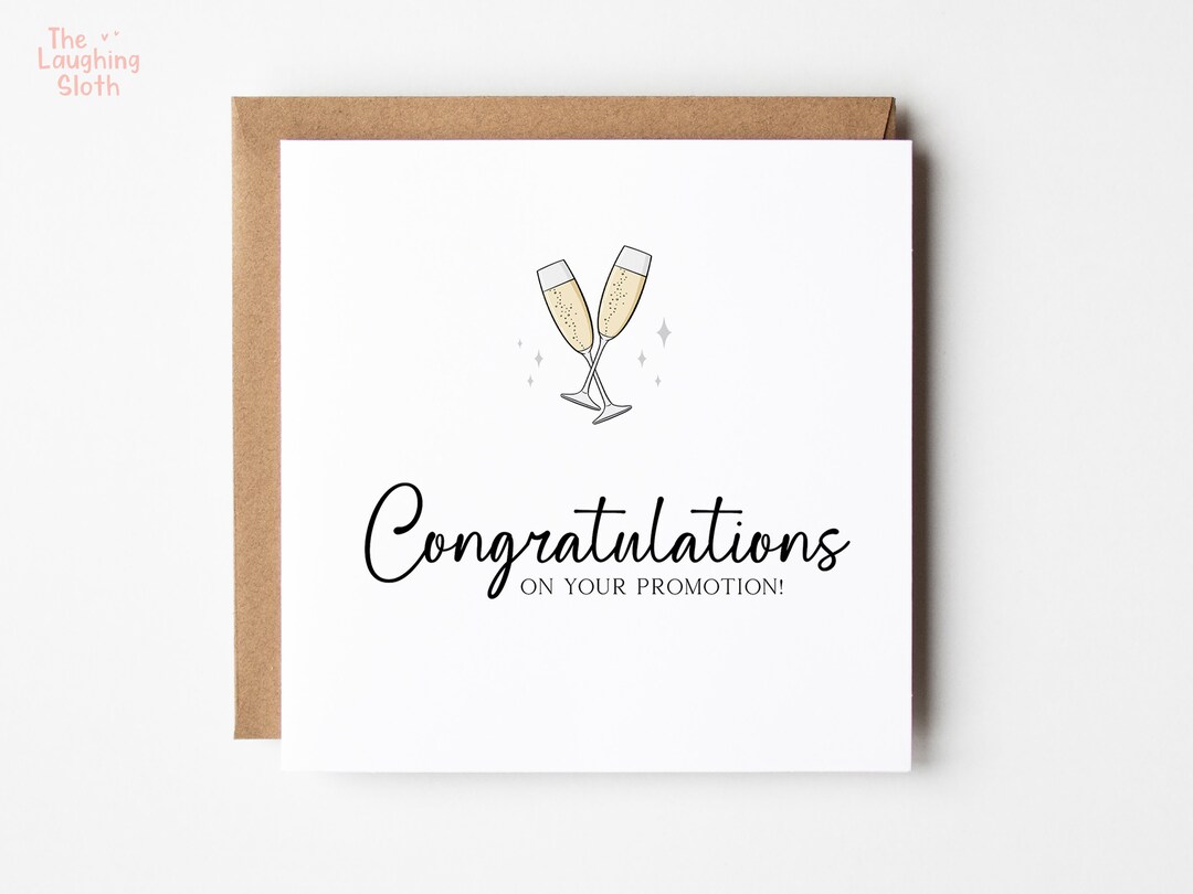 Congratulations on Your Promotion Card, Promotion Congratulations Card ...