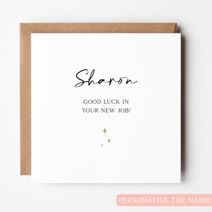 Personalised Good Luck at Your New Job Card, Personalised Good Luck ...
