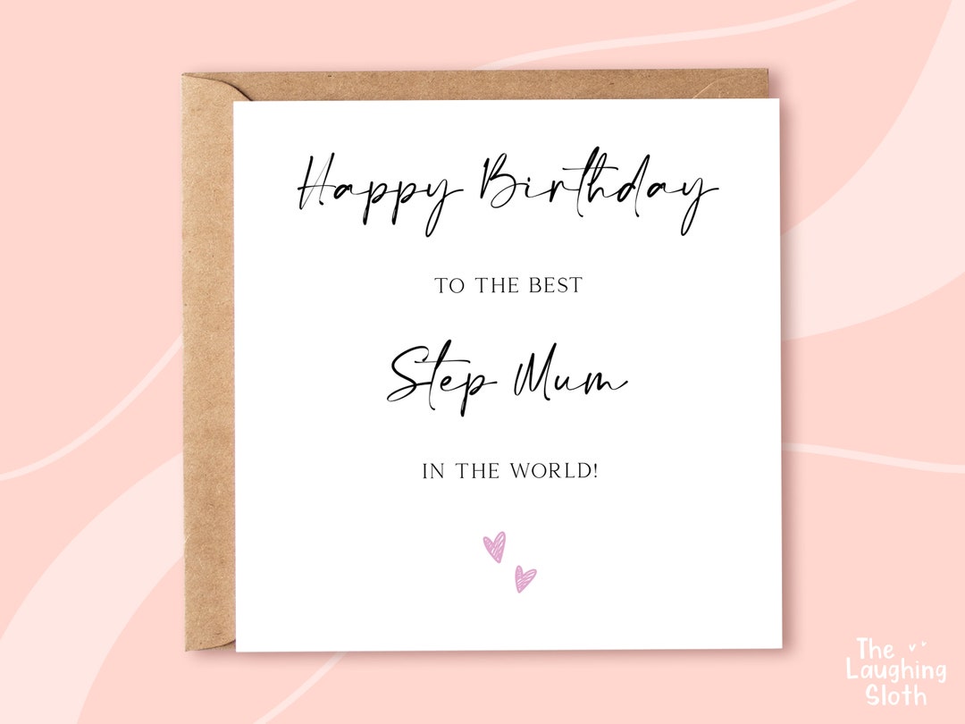 Happy Birthday to the Best Step Mum in the World Card Worlds - Etsy
