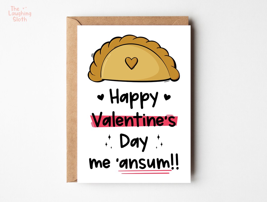 Cornish Pasty Valentine's Card | Valentine's Day Card | Boyfriend Card ...