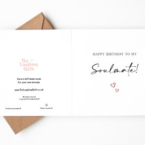 Soulmate Birthday Card, Happy Birthday to My Soulmate, Sentimental ...