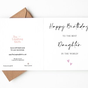 Best Daughter Birthday Card, Worlds Best Daughter Birthday, Sentimental ...