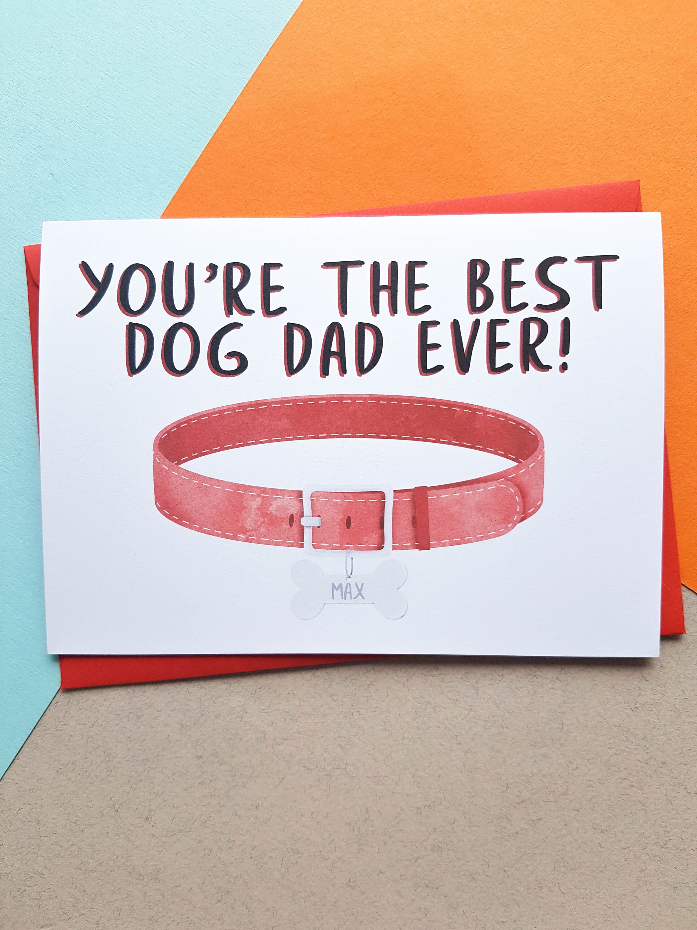 Personalised Dog Dad Father's Day Card Dog Dad Card | Etsy