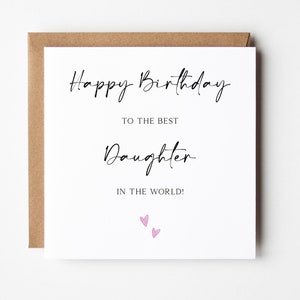 Best Daughter Birthday Card, Worlds Best Daughter Birthday, Sentimental ...